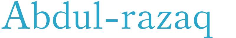 Abdul-razaq - Name for Boys - Meaning, Popularity and Origin