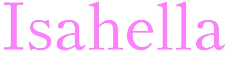 Isahella - Name for Girls - Meaning, Popularity and Origin
