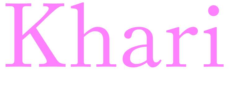 Khari - Name for Girls - Meaning, Popularity and Origin