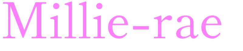 Millie-rae - Name for Girls - Meaning, Popularity and Origin