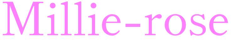 Millie-rose - Name for Girls - Meaning, Popularity and Origin