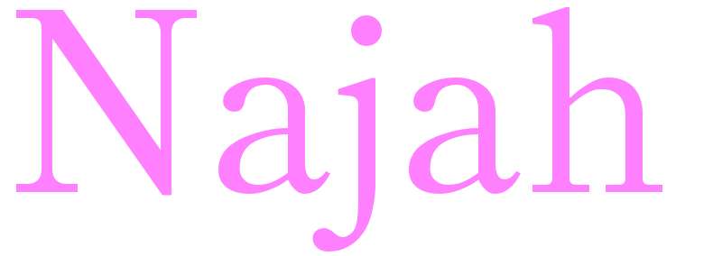 Najah - Name for Girls - Meaning, Popularity and Origin