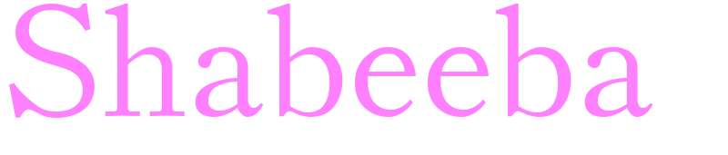 Shabeeba - Name for Girls - Meaning, Popularity and Origin